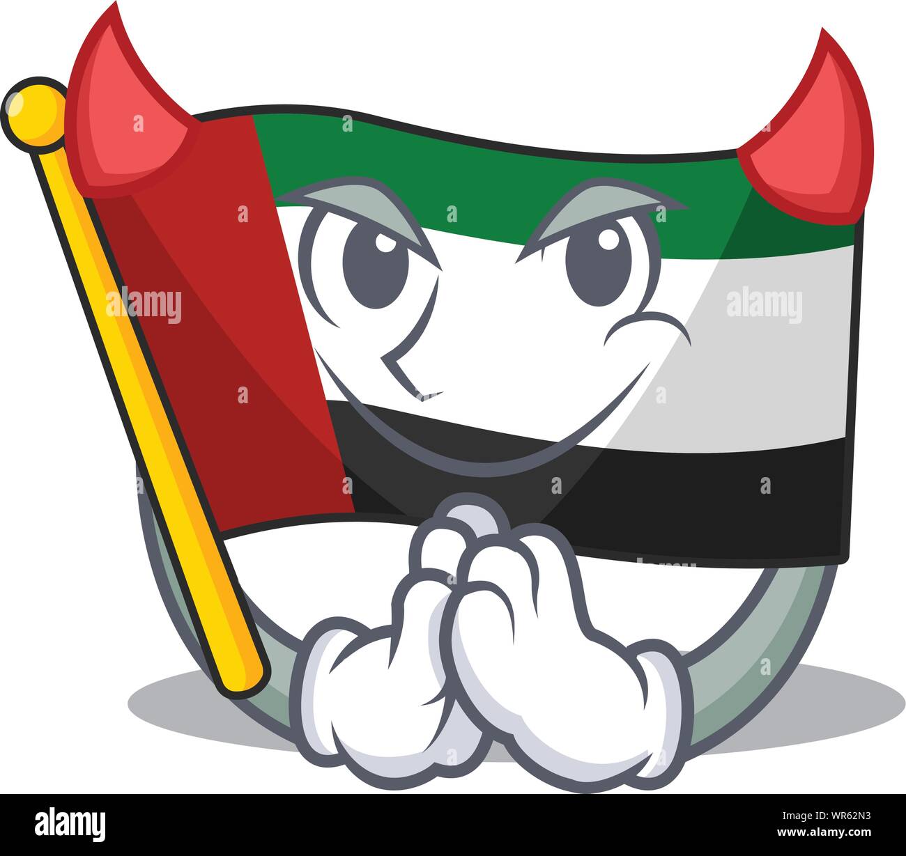 Devil flag united arab emirates on mascot Stock Vector Image & Art - Alamy