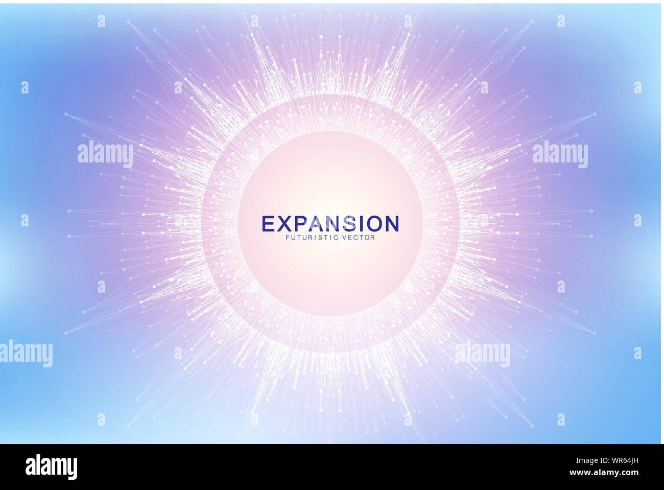 Expansion of life. Colorful explosion background with connected line ...