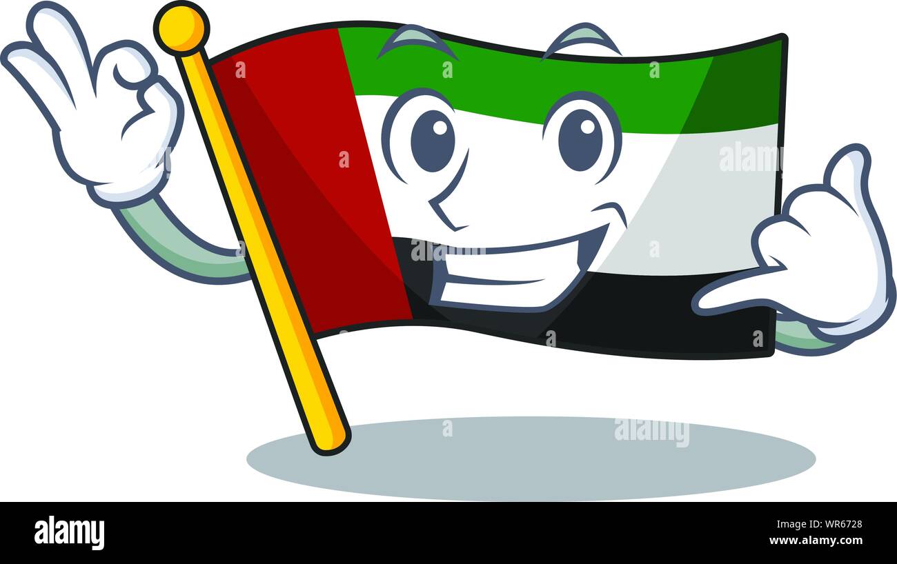 Call me flag united arab emirates in character Stock Vector Image & Art ...
