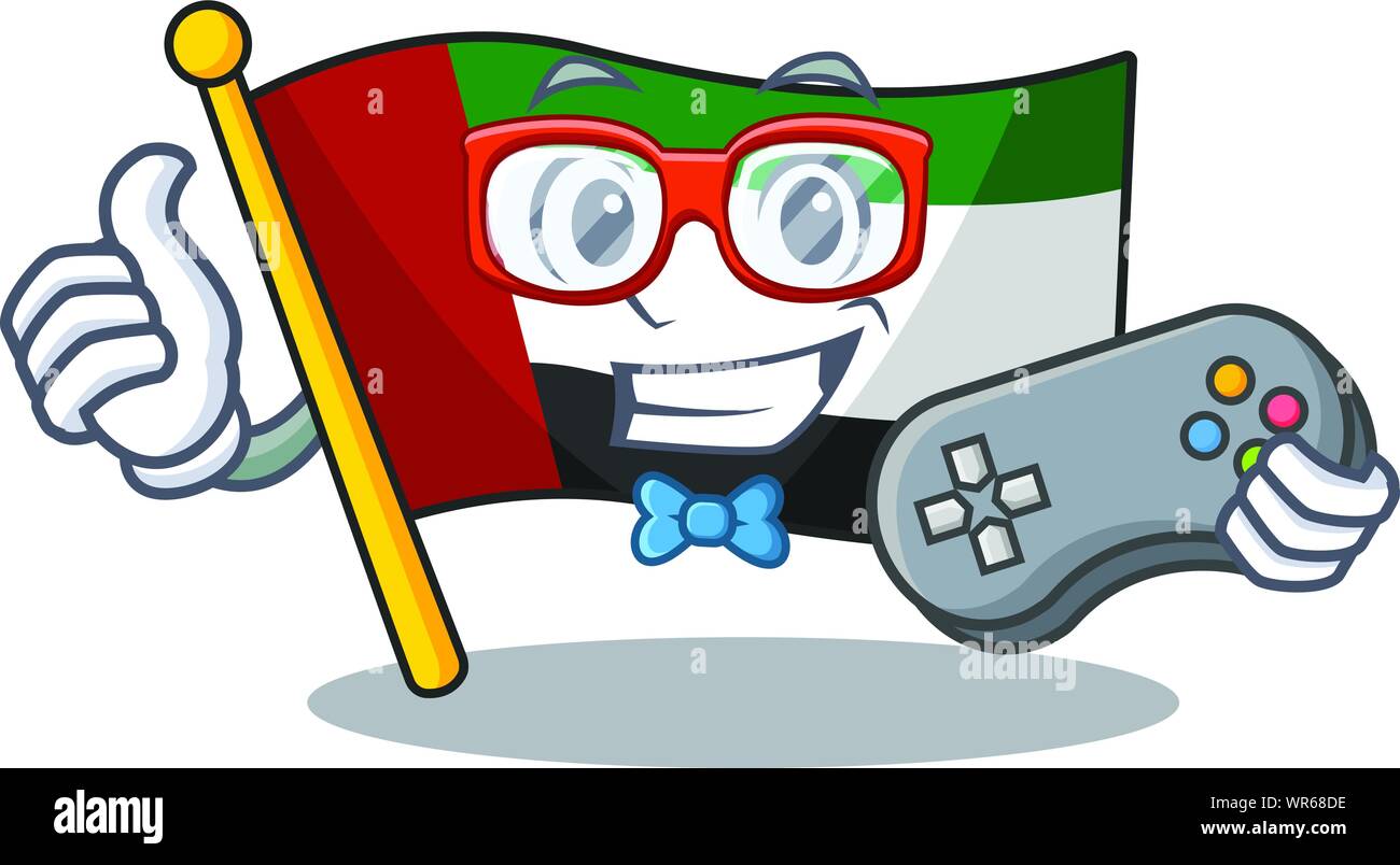 Gamer flag united arab emirates on mascot Stock Vector Image & Art - Alamy