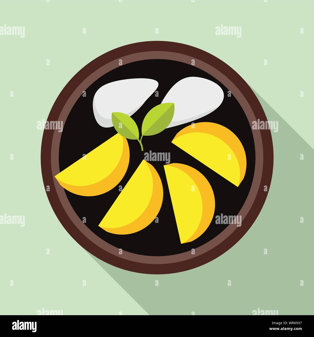 Lemon thai food icon. Flat illustration of lemon thai food vector icon ...