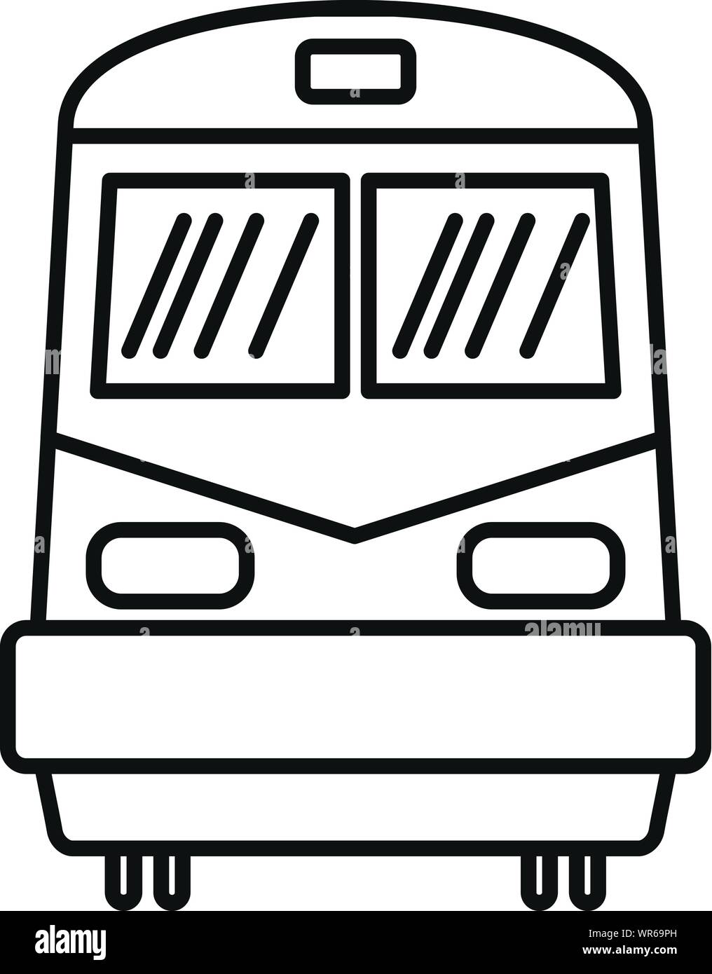 Front train icon. Outline front train vector icon for web design ...