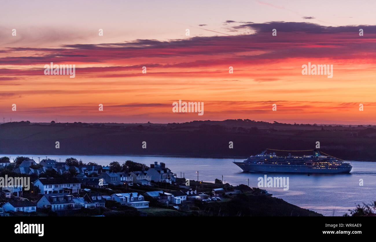 Roches Point, Cork, Ireland. 10th September, 2019. Cruise ship Amadea ...