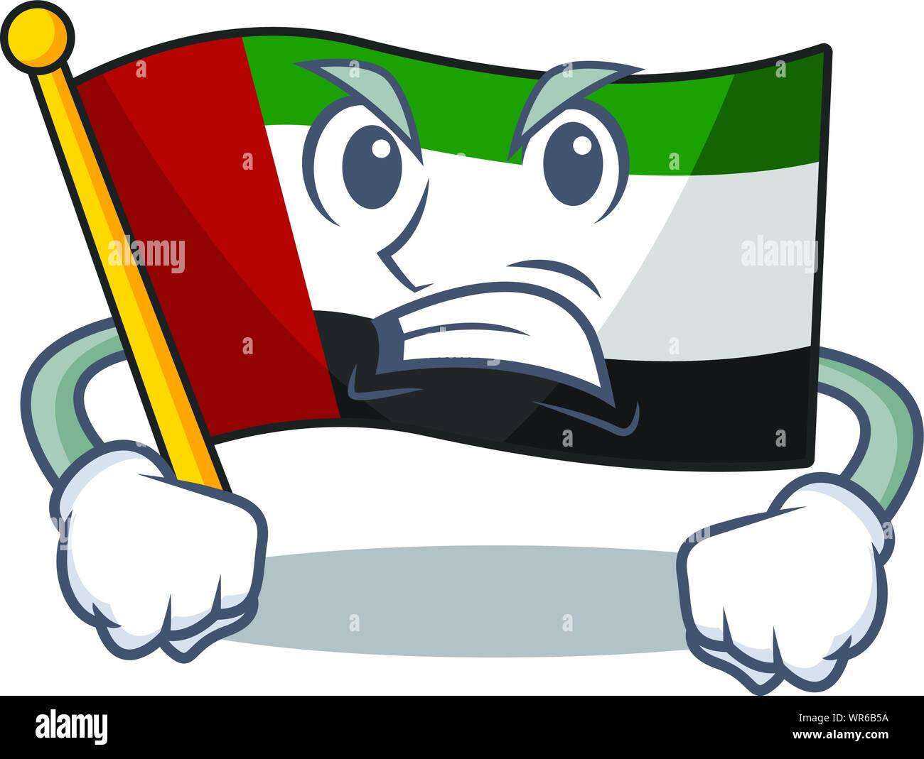 Angry flag united arab emirates on mascot Stock Vector Image & Art - Alamy