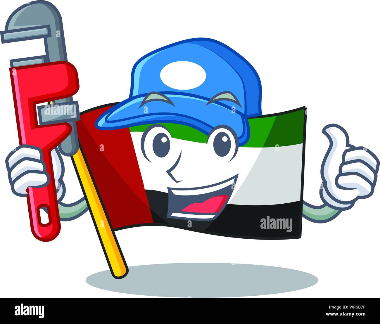 Plumber flag united arab emirates in character Stock Vector Image & Art ...