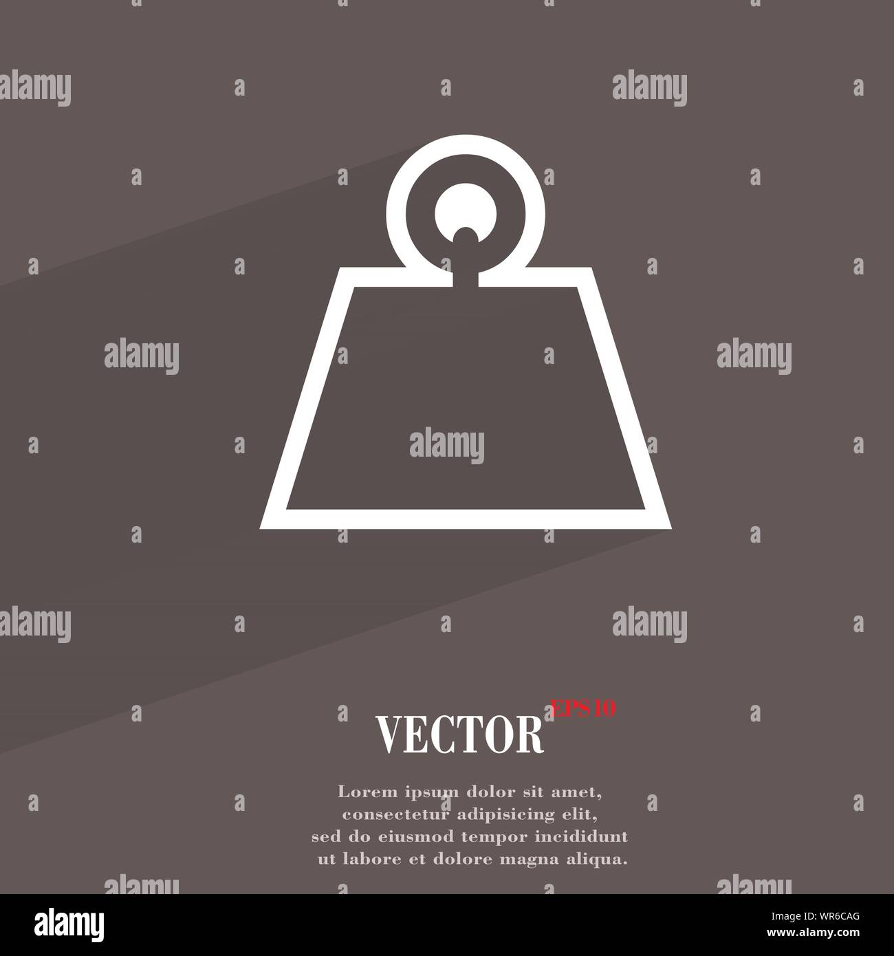 Weight icon symbol Flat modern web design with long shadow and space ...