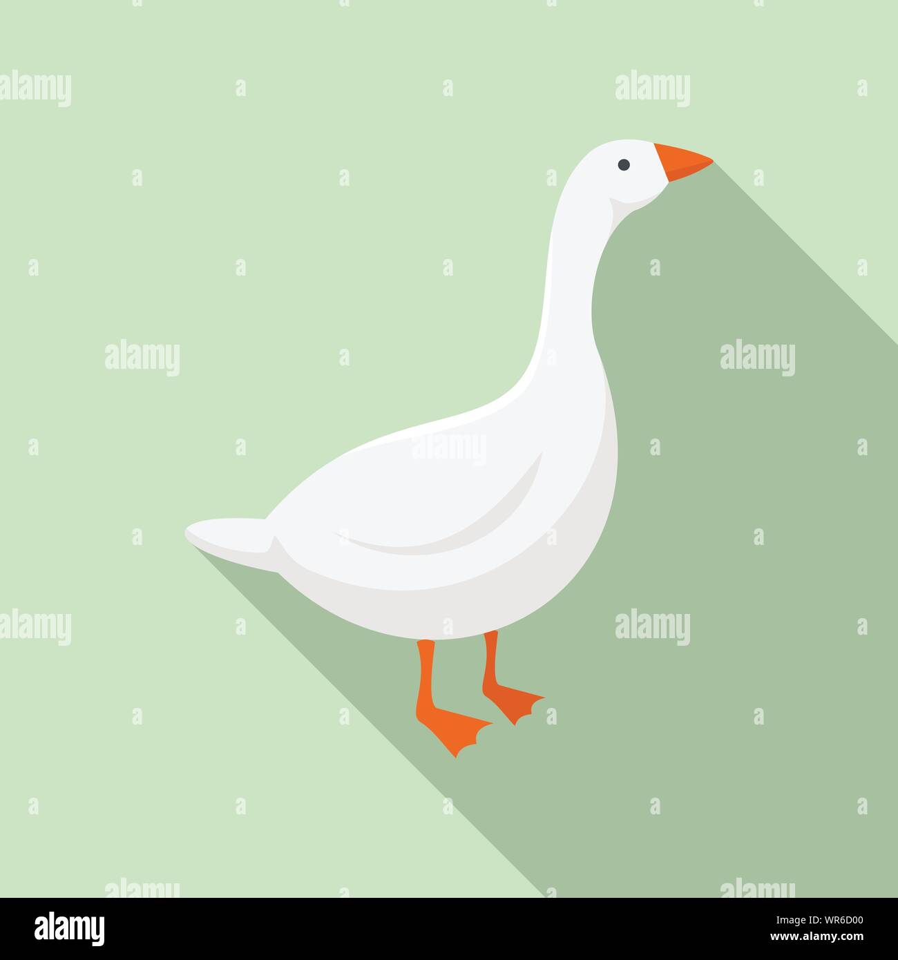 Farm goose icon. Flat illustration of farm goose vector icon for web ...