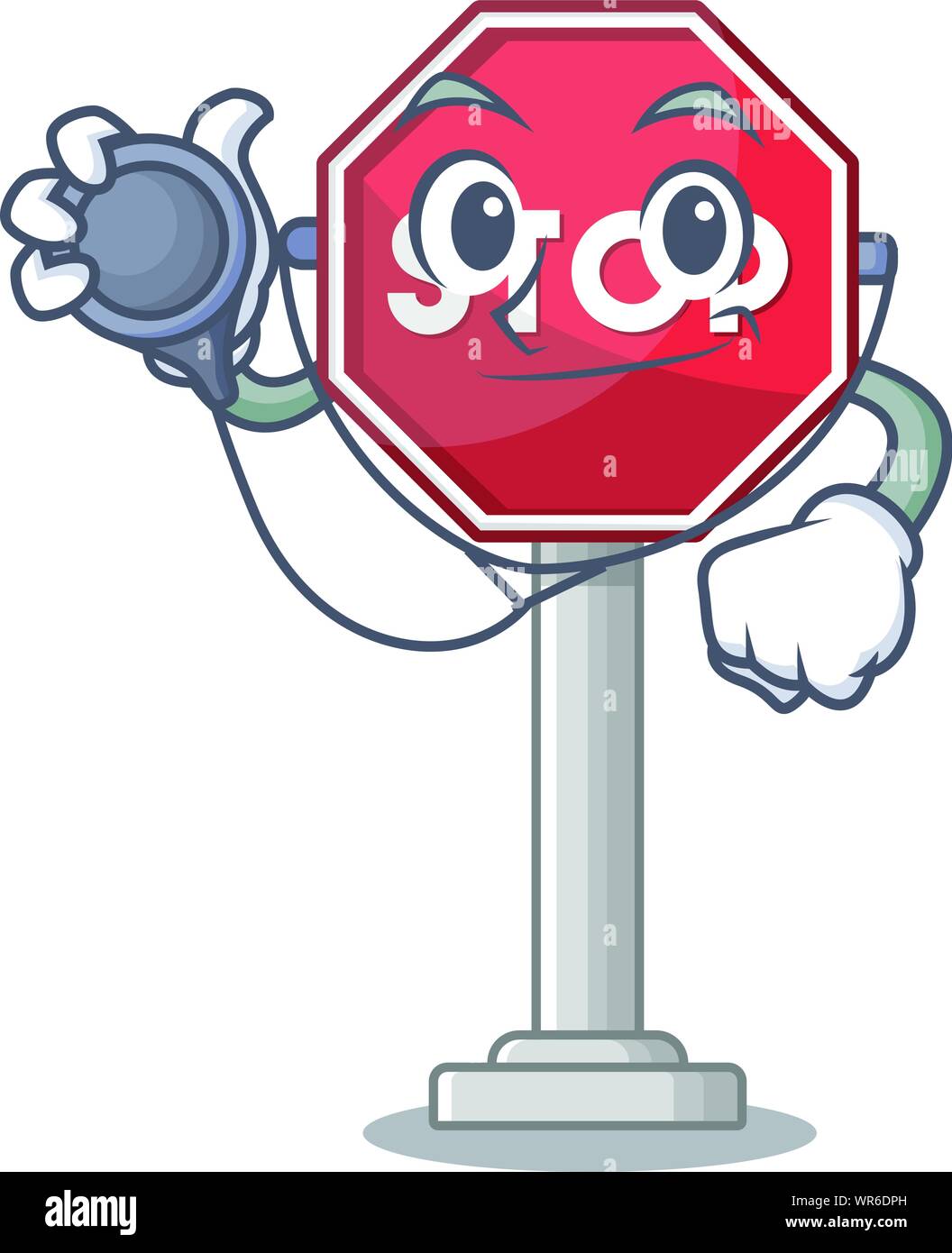 Doctor sign stop mascot shaped with character Stock Vector Image & Art ...