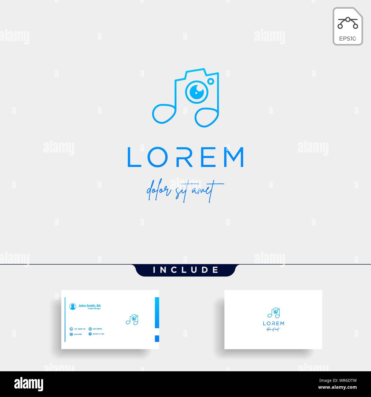 Music Camera Logo Template Vector Sign Design Stock Vector Image & Art ...