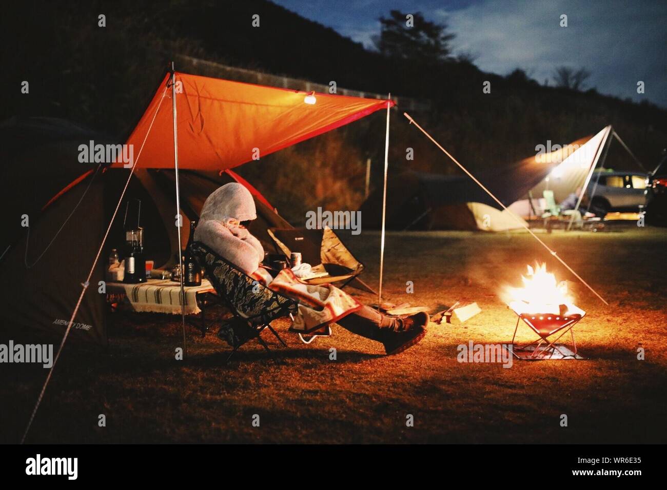 Fire tent hi-res stock photography and images - Alamy