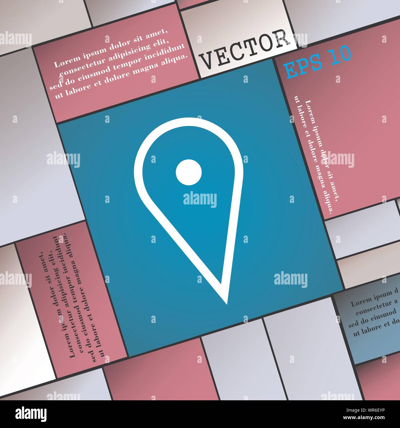 map poiner icon sign. Modern flat style for your design. Vector Stock Vector Image & Art - Alamy