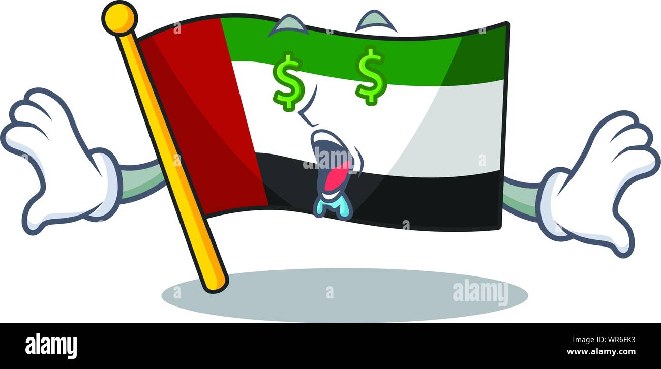 Money eye flag united arab emirates in character Stock Vector Image ...
