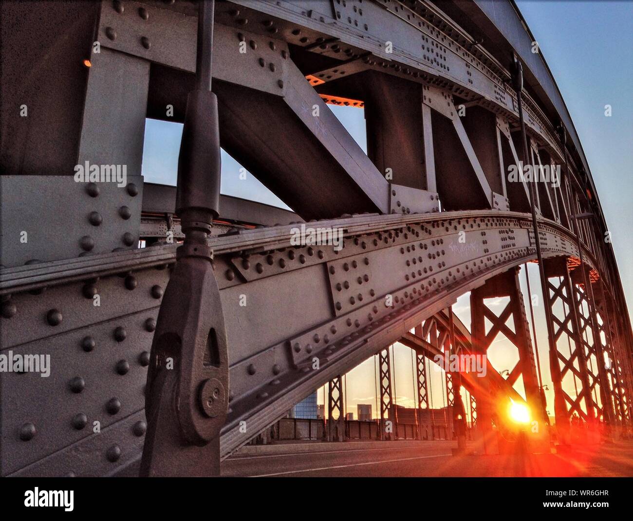 Sunset sky with iron bridge hi-res stock photography and images - Alamy