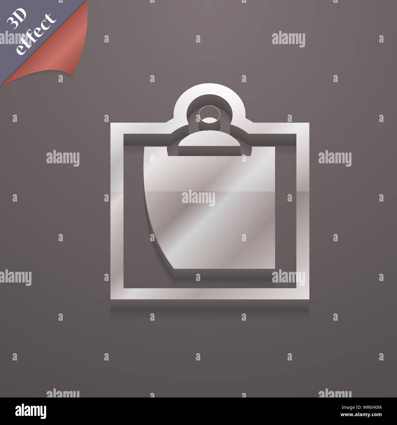 sheet of paper icon symbol. 3D style. Trendy, modern design with space ...