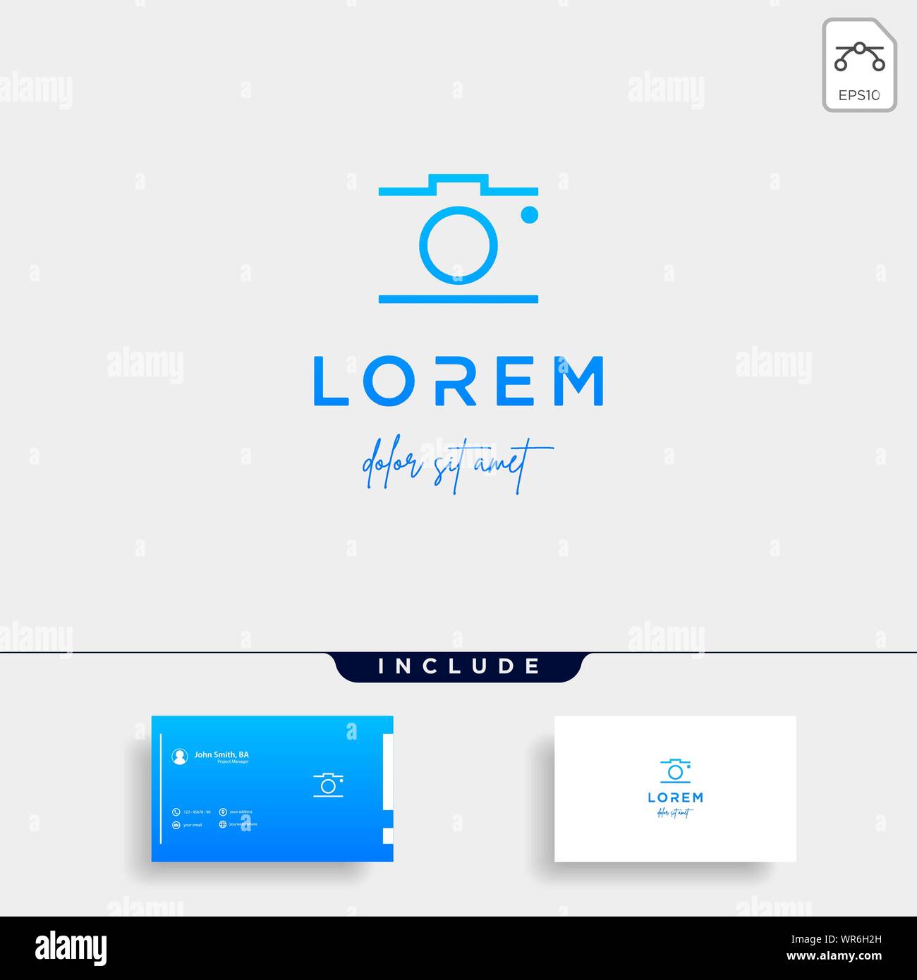 Camera Simple logo Template Vector Symbol Design Stock Vector Image ...