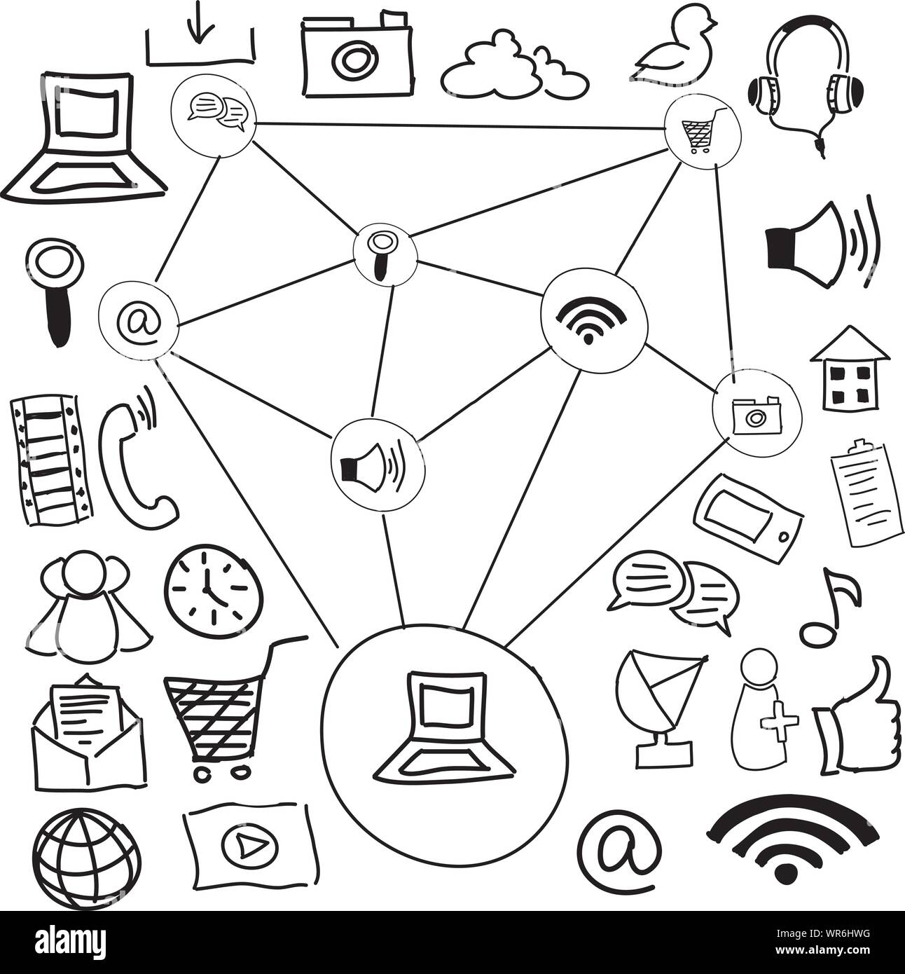 Drawn computer icond Stock Vector Image & Art - Alamy