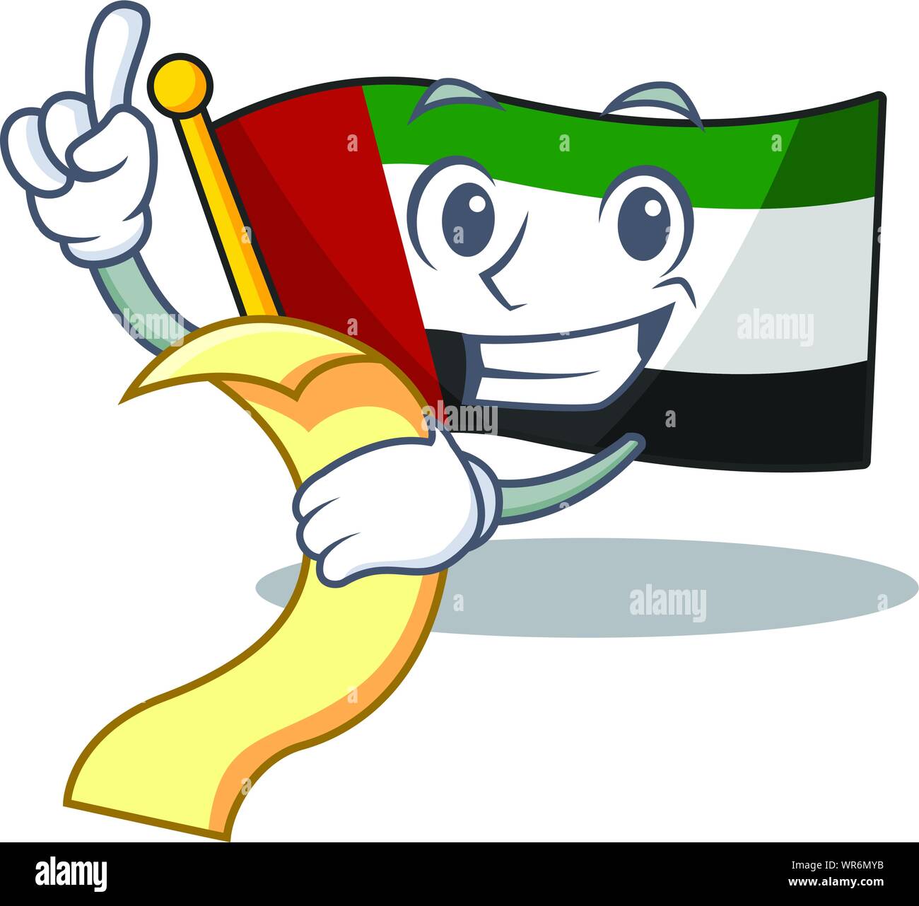 With menu flag united arab emirates on mascot Stock Vector Image & Art ...