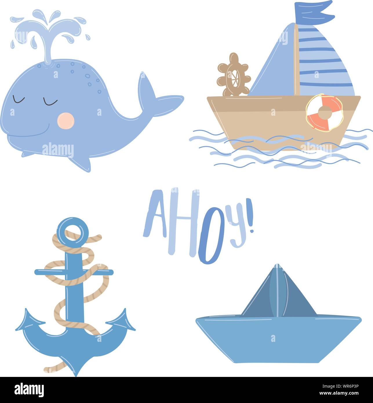 Little boat Stock Vector Images - Alamy