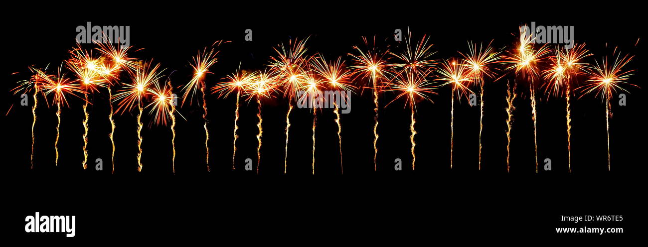 Explosions and colorful sheaves forming a spectacle of crackling ...