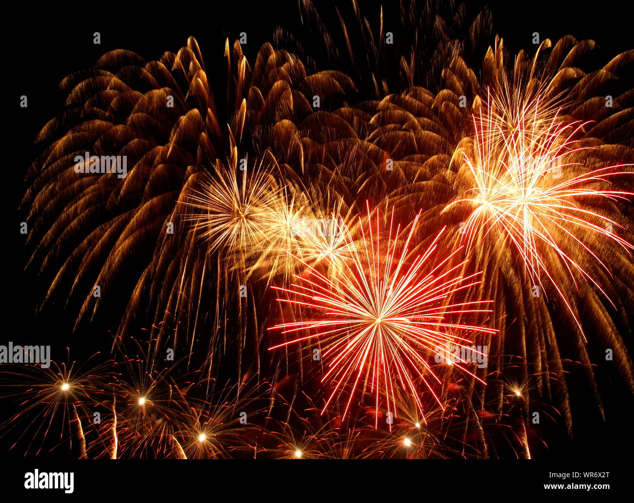 Explosions and colorful sheaves forming a spectacle of crackling ...