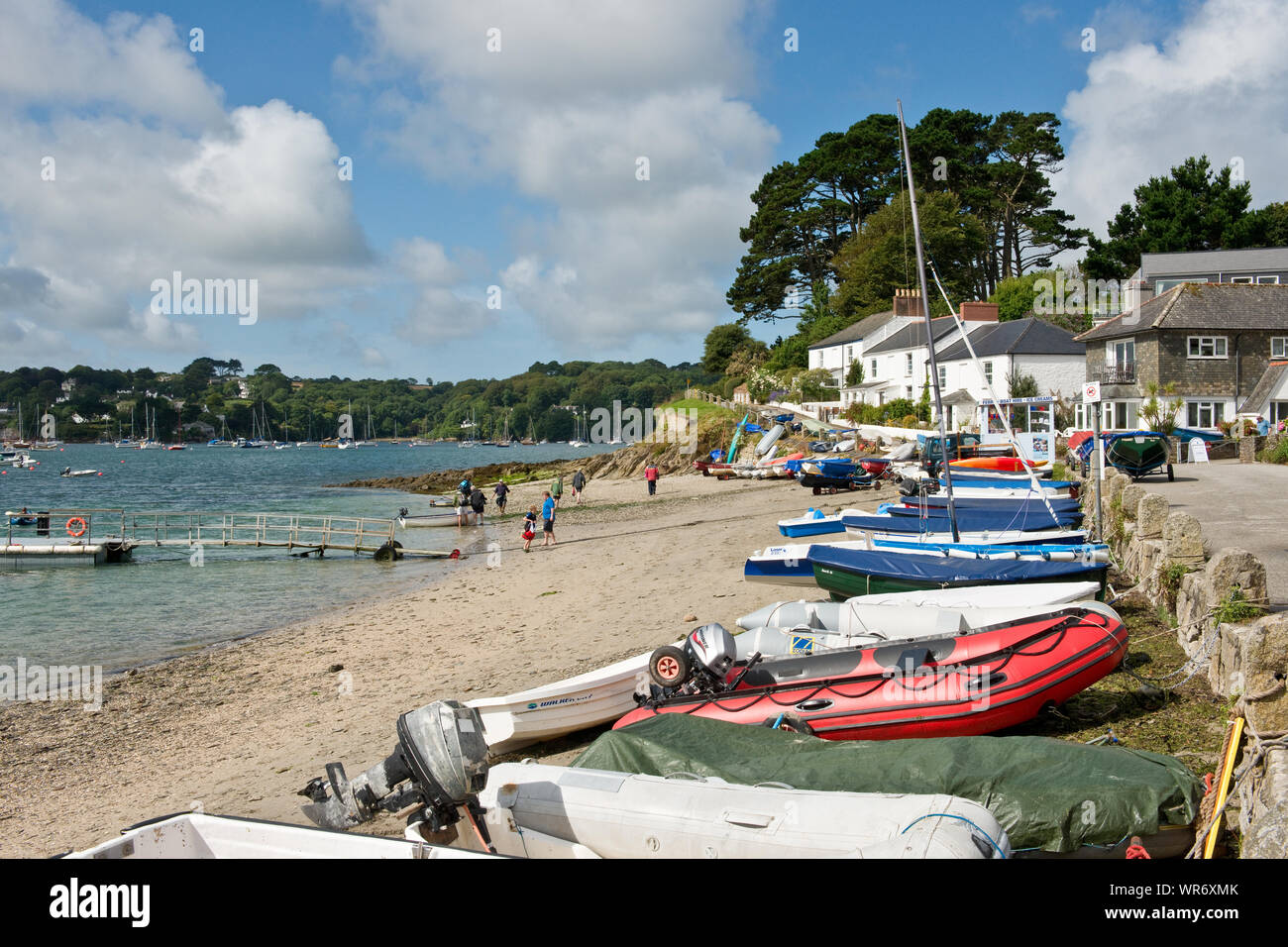 Helford Passage and beach. South Cornwall, England, UK Stock Photo - Alamy