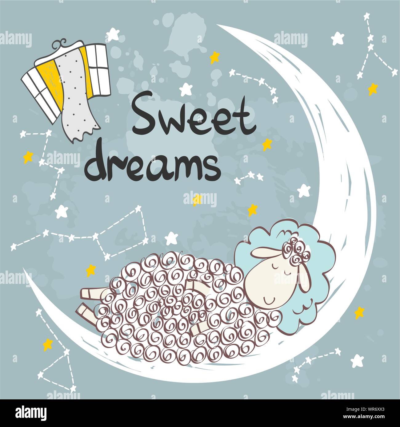 Sleeping Cartoon Sheep High Resolution Stock Photography and Images - Alamy