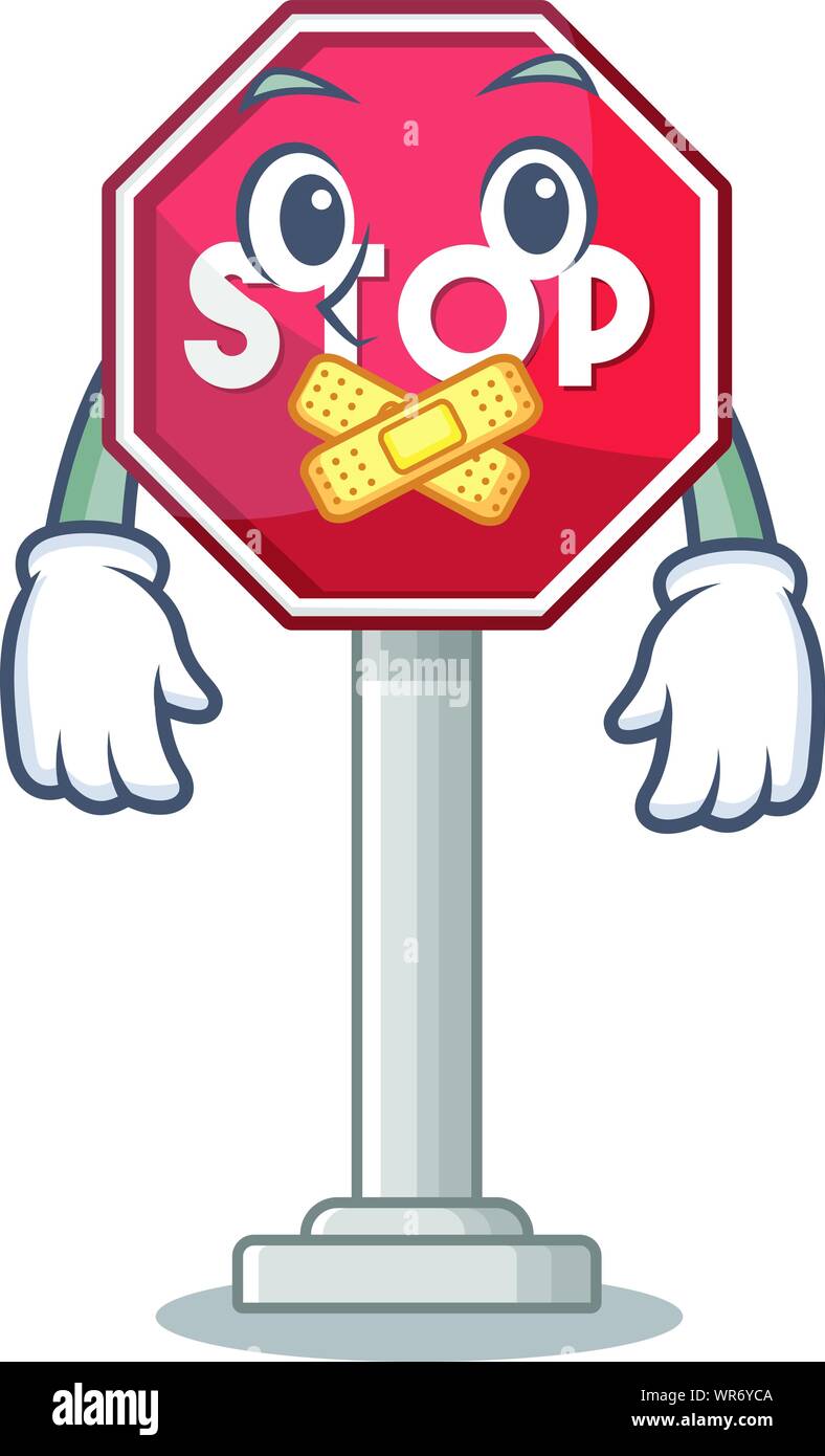 Silent sign stop isolated with the cartoon Stock Vector Image & Art - Alamy