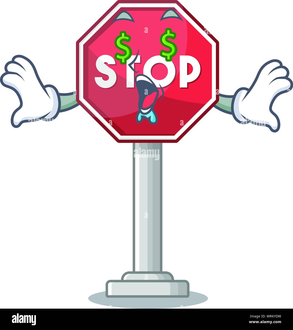 Money eye sign stop isolated with the cartoon Stock Vector Image & Art ...