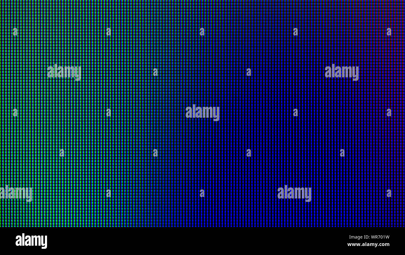 LED lights from LED computer monitor screen display panel for graphic ...