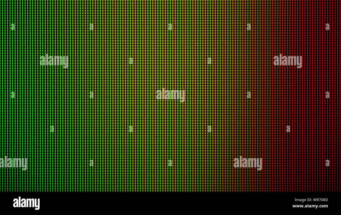 LED lights from LED computer monitor screen display panel for graphic ...