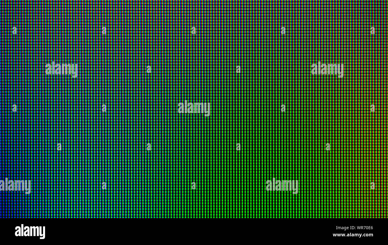 LED lights from LED computer monitor screen display panel for graphic ...