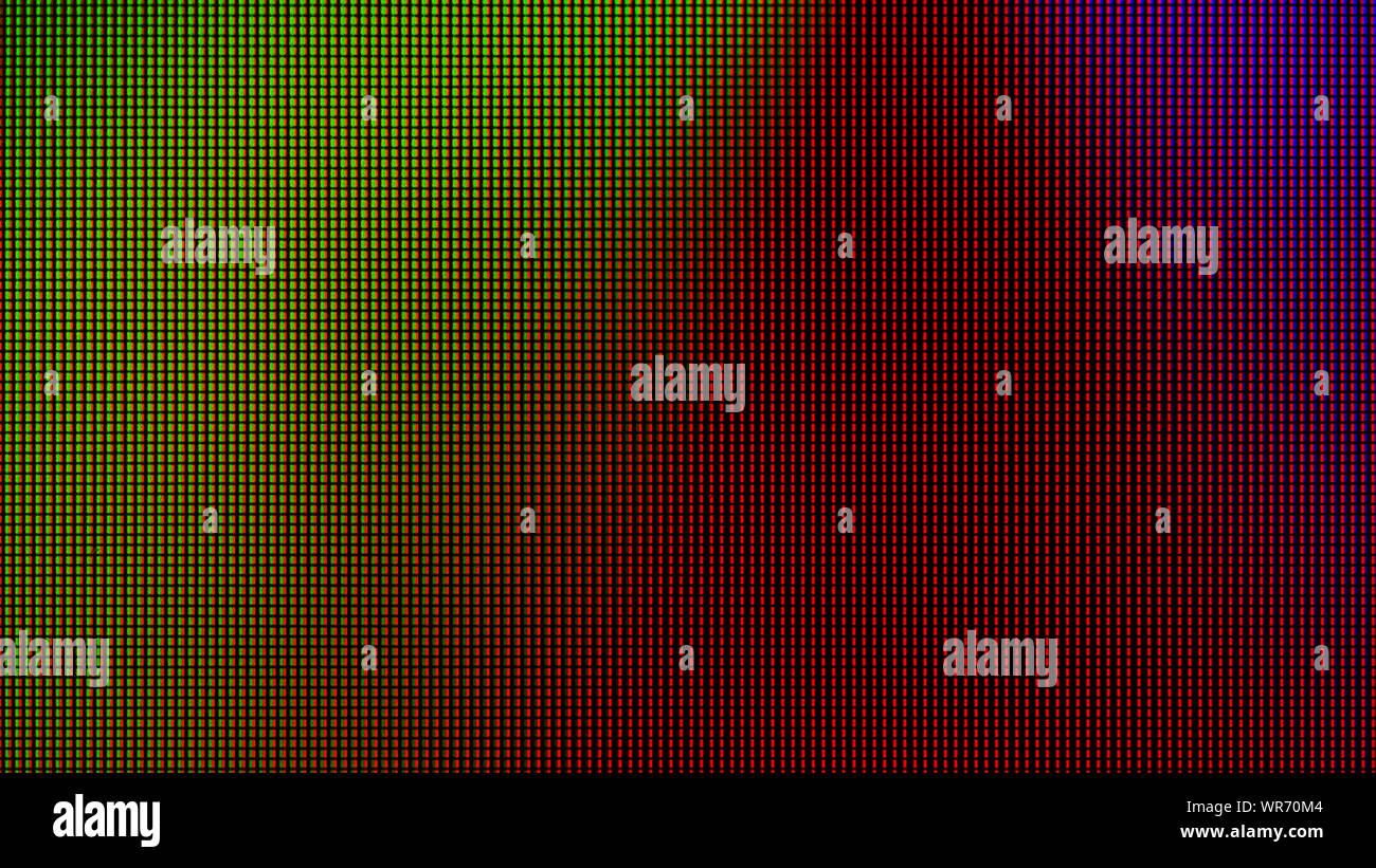 LED lights from LED computer monitor screen display panel for graphic ...