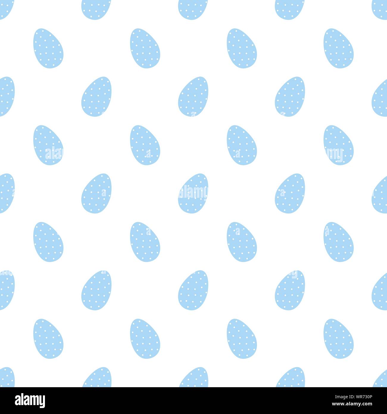 Easter seamless pattern of blue eggs in polka-dot on a transparent ...