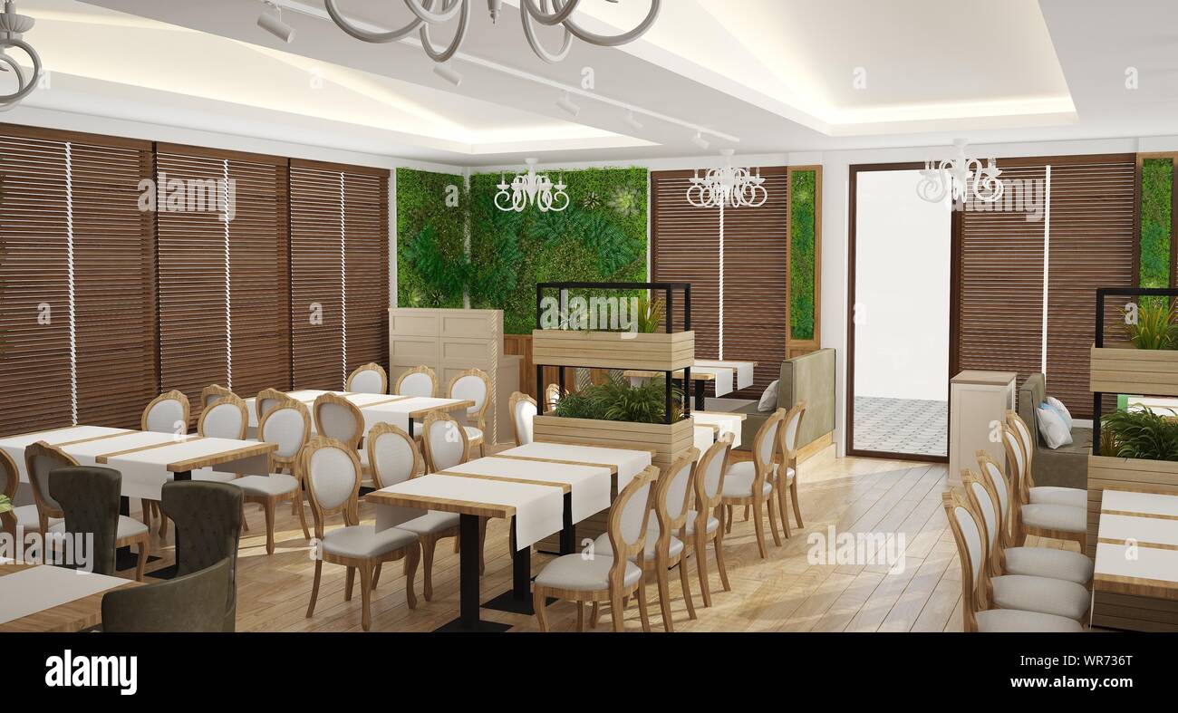 3D rendering of a fast food establishment Stock Photo - Alamy
