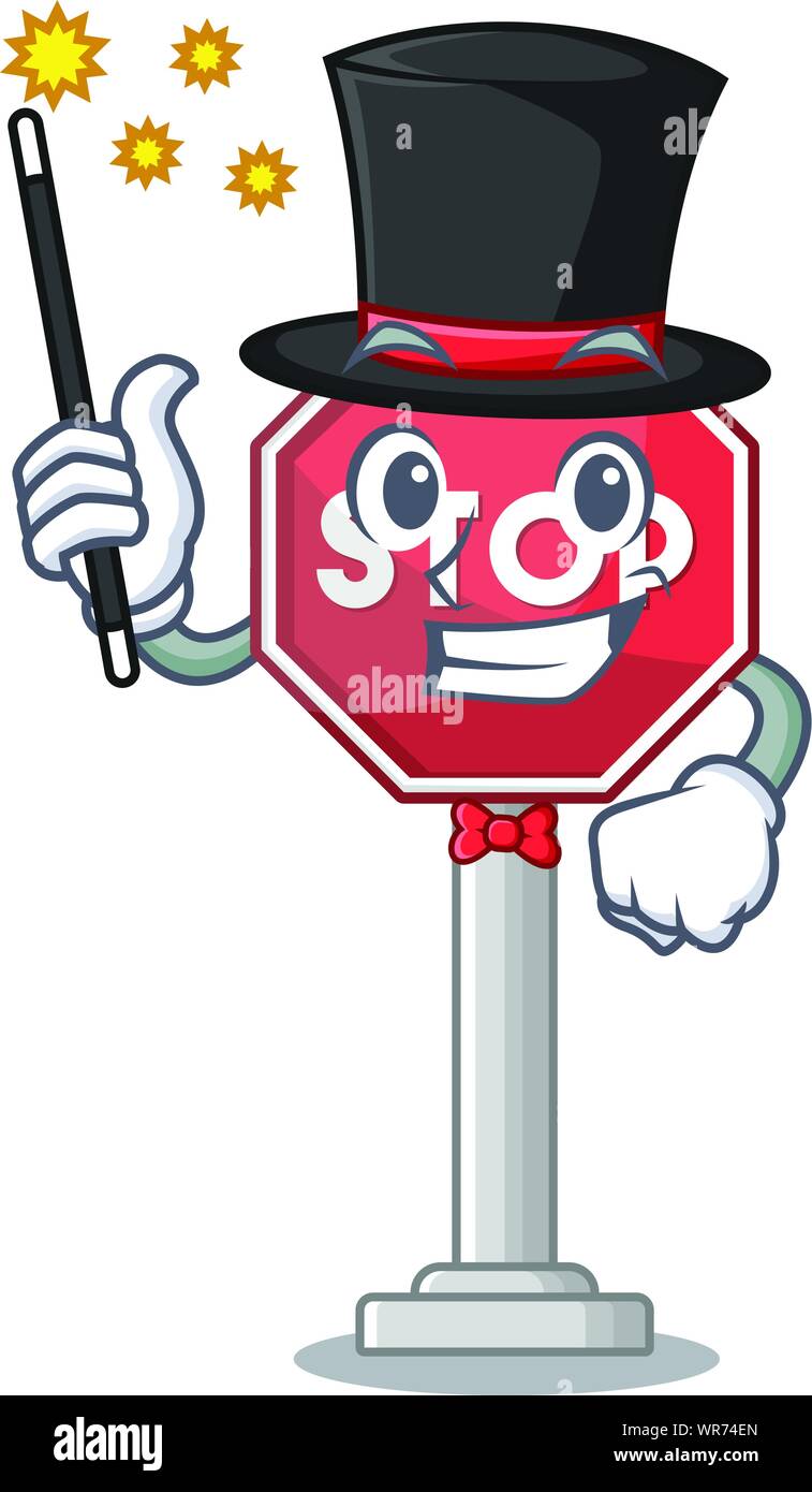 Magician sign stop isolated with the cartoon Stock Vector Image & Art ...