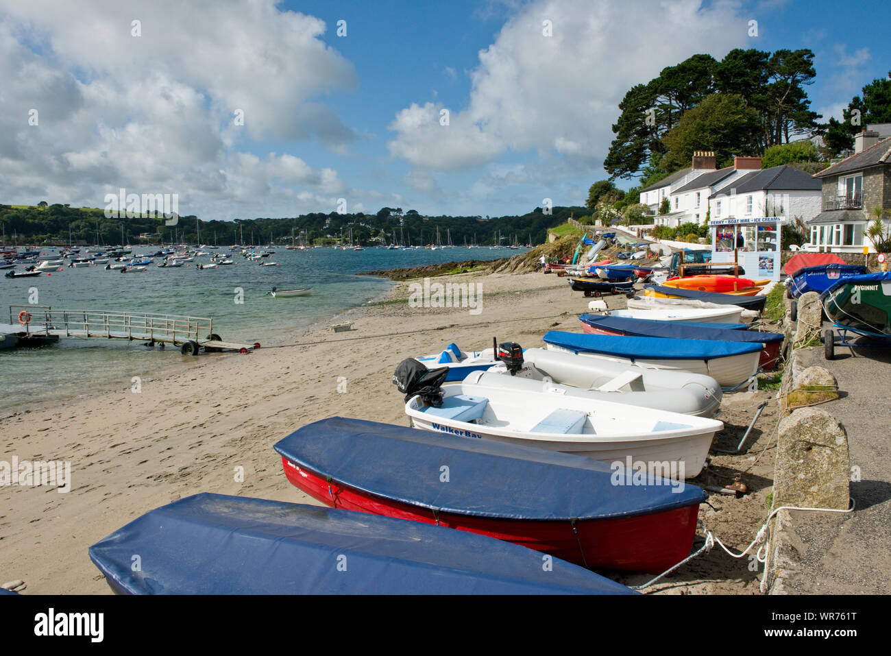 Helford Passage and beach. South Cornwall, England, UK Stock Photo - Alamy