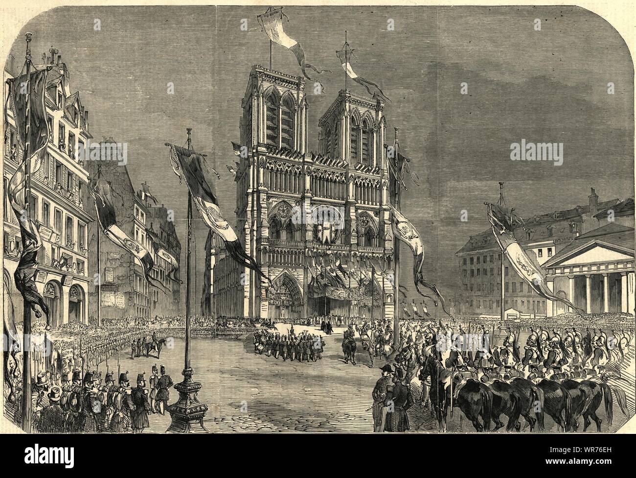 Inauguration of Louis Napoleon - Cathedral of Notre Dame. Paris 1852 ...