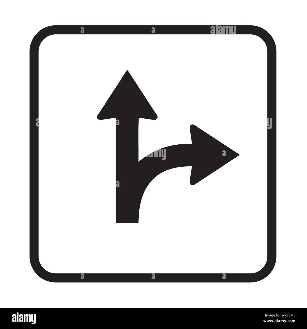 Keep left right symbol Cut Out Stock Images & Pictures - Alamy