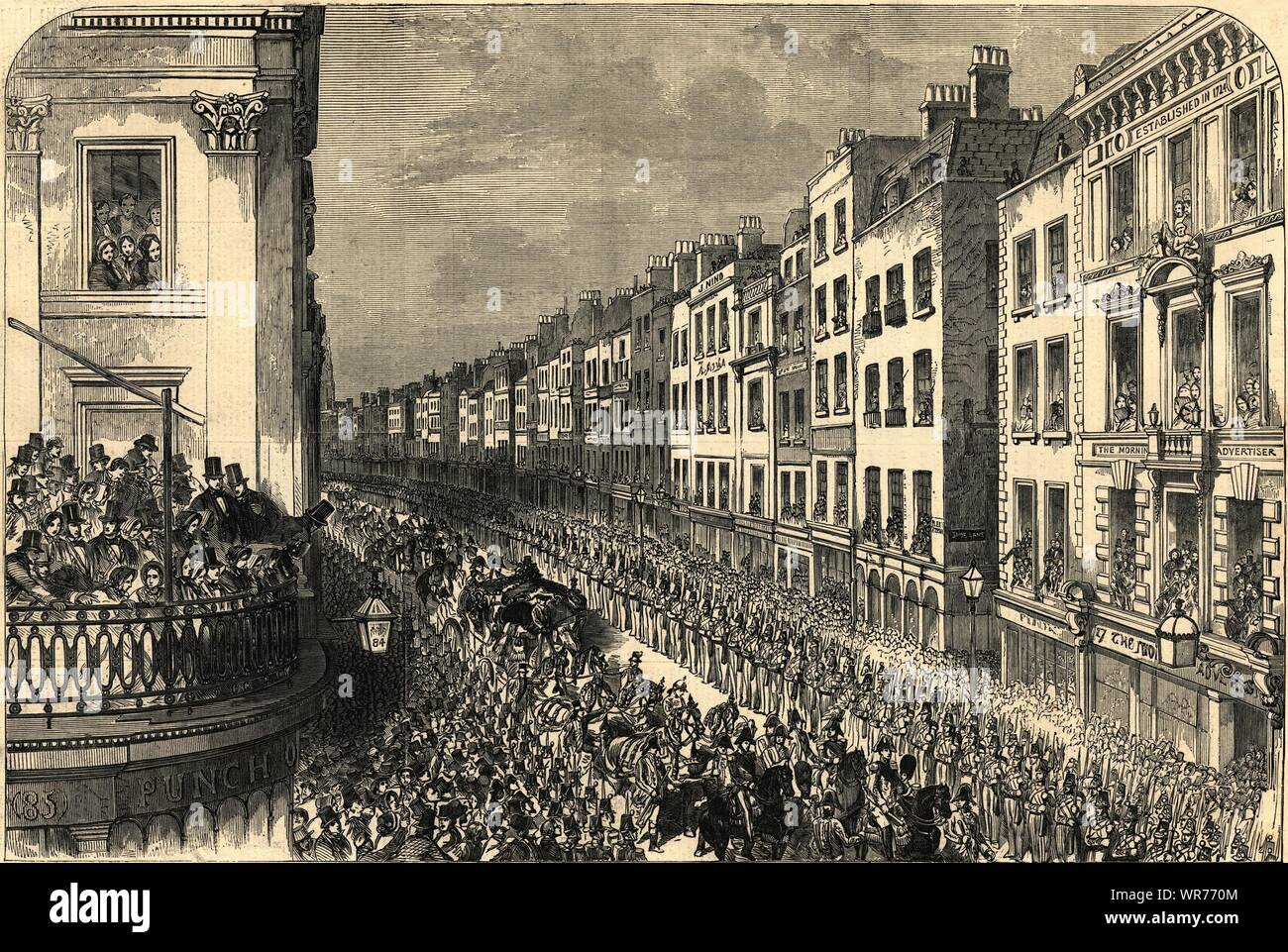 Fleet Street - the civic authorities in the procession. London 1852 ILN ...