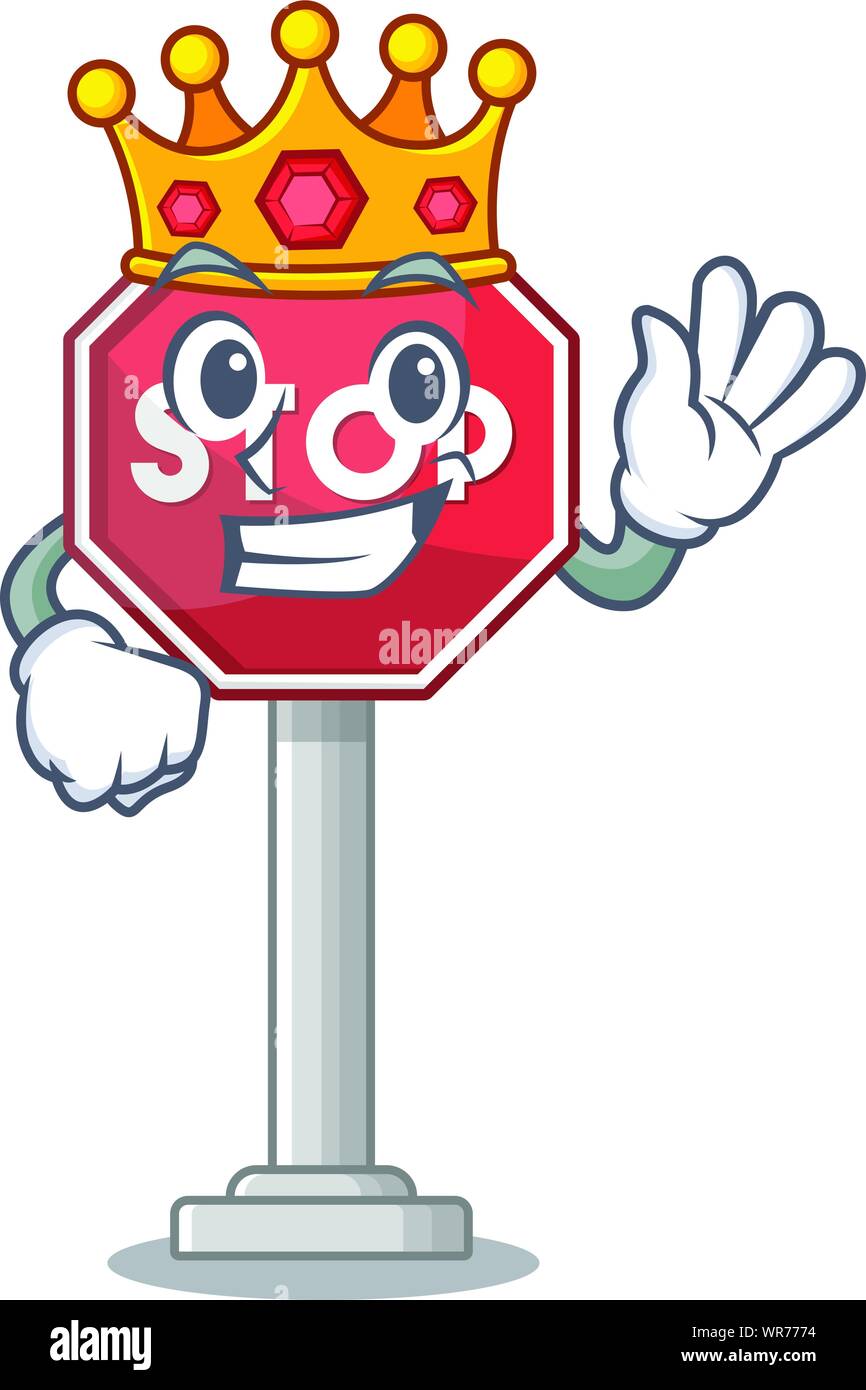 King sign stop isolated with the cartoon Stock Vector Image & Art - Alamy