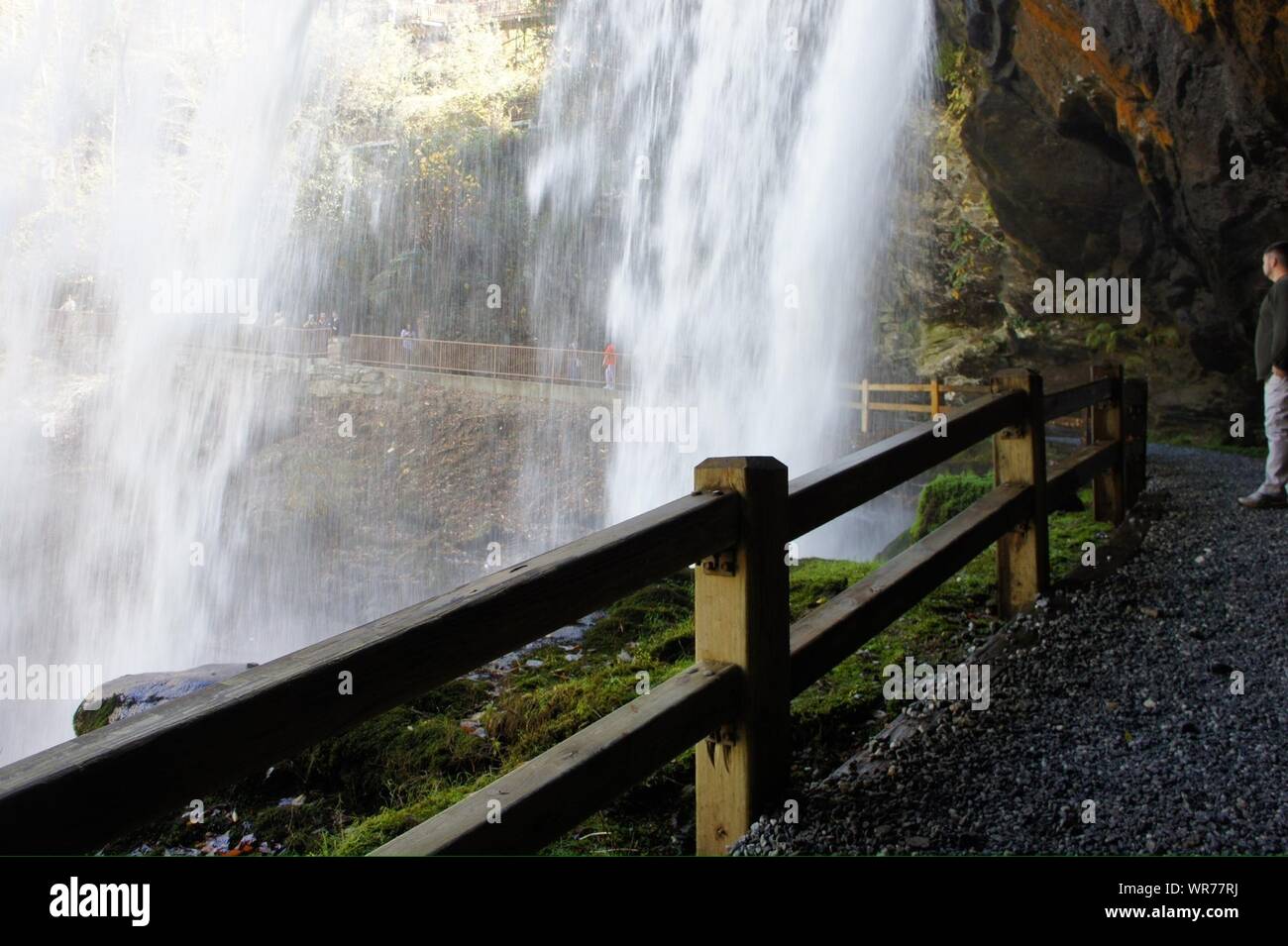 Waterfall Splashing Over Rocks Stock Photo - Alamy