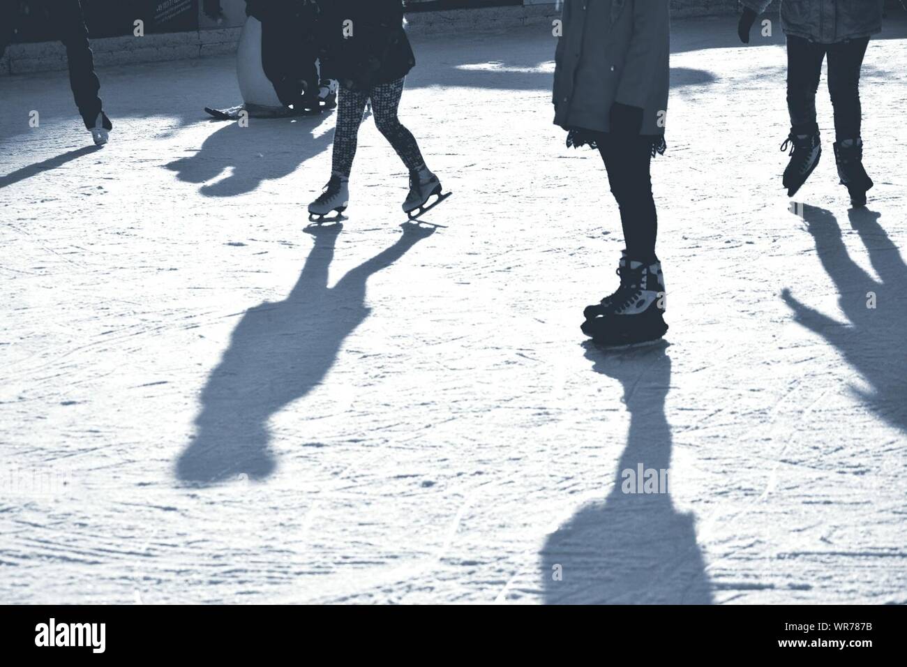 Ice skate sport leisure shadow hi-res stock photography and images - Alamy