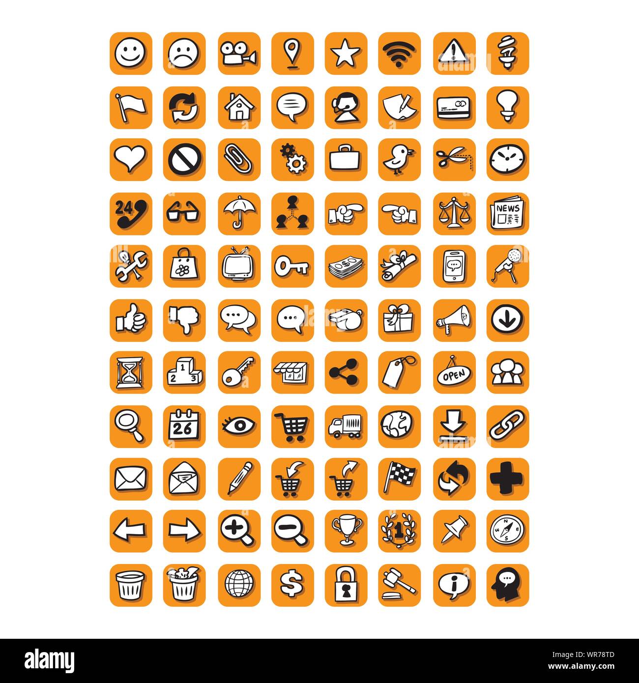hand drawn icons set Stock Vector Image & Art - Alamy