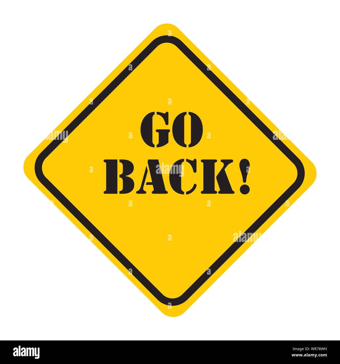 Wrong way go back australian road sign hi-res stock photography and ...