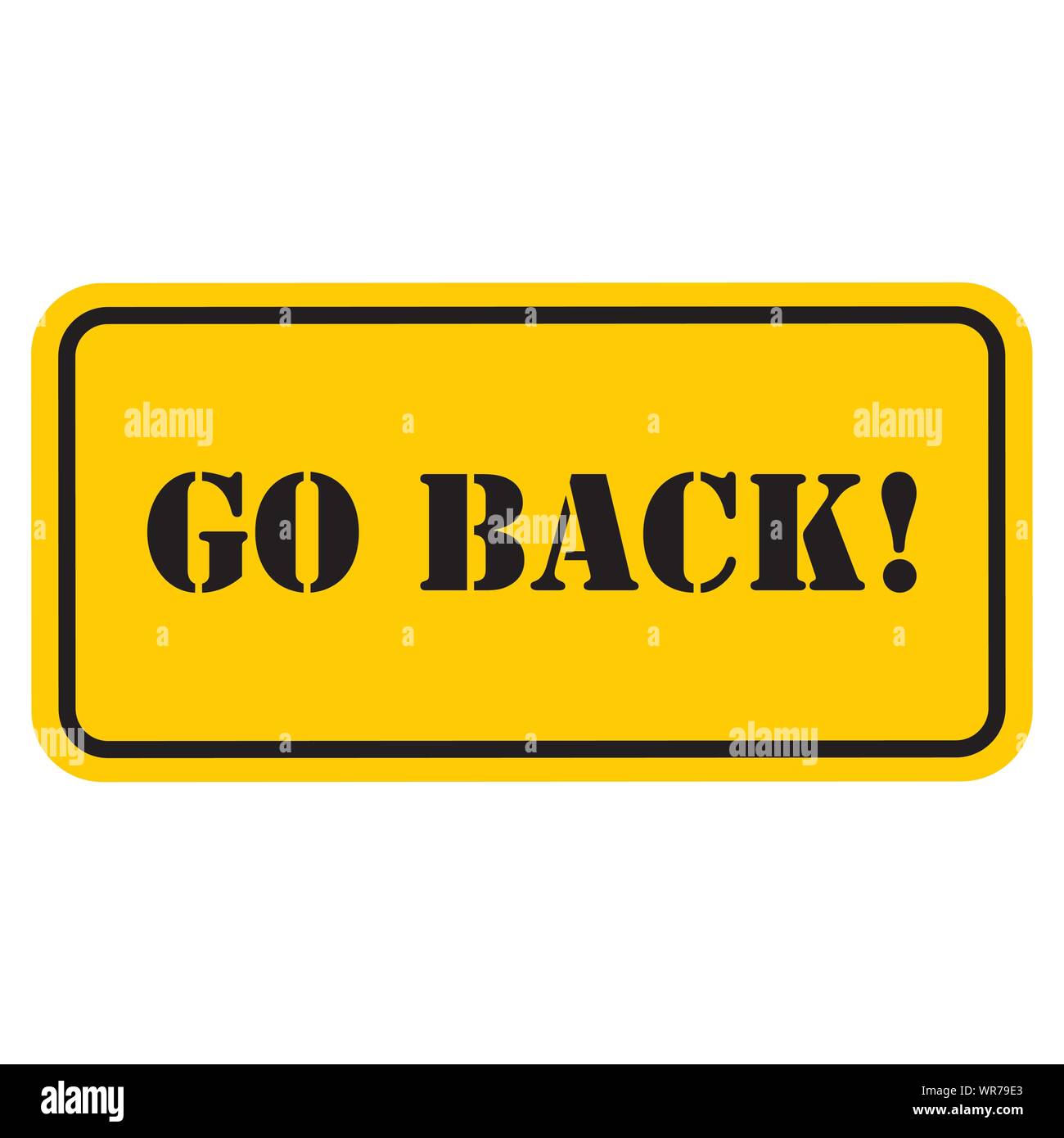 Wrong way go back australian road sign hi-res stock photography and ...