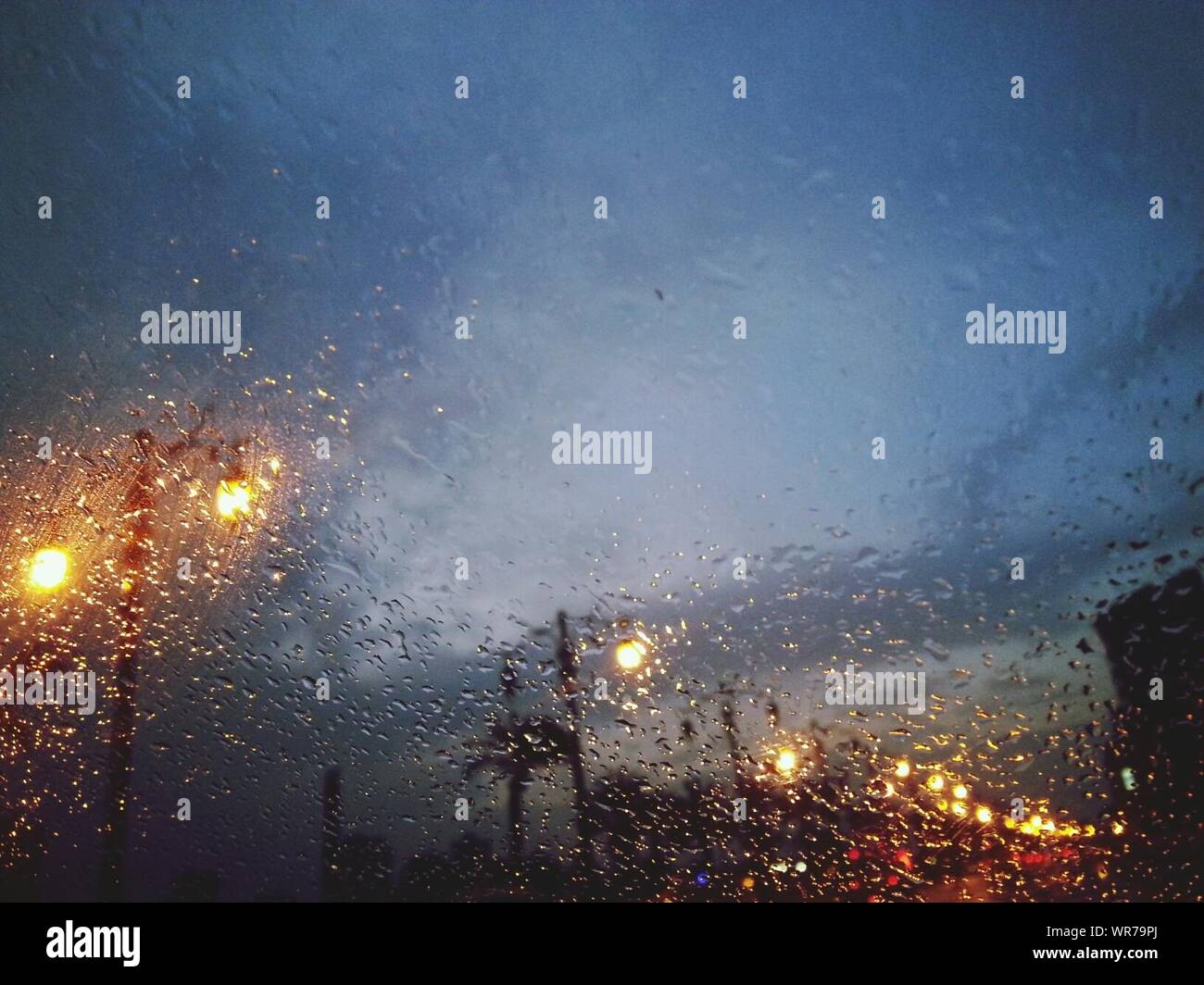Rain windshield night hi-res stock photography and images - Alamy