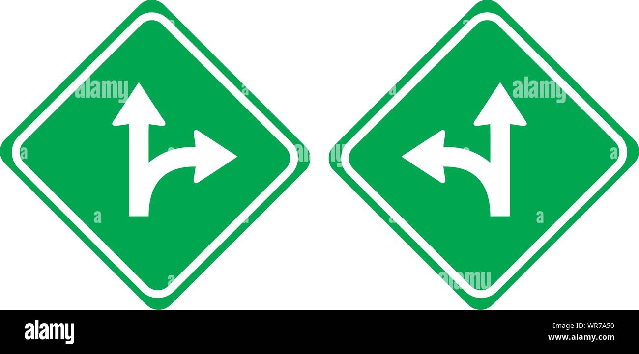 go straight turn right Stock Vector Image & Art - Alamy