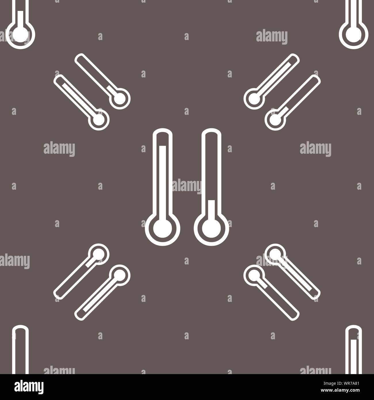 thermometer temperature icon sign. Seamless pattern on a gray ...