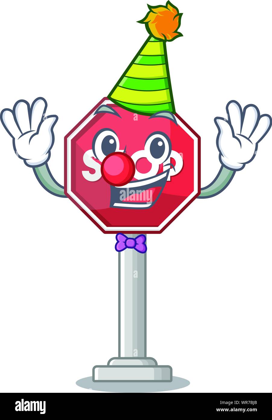 Clown sign stop isolated with the cartoon Stock Vector Image & Art - Alamy