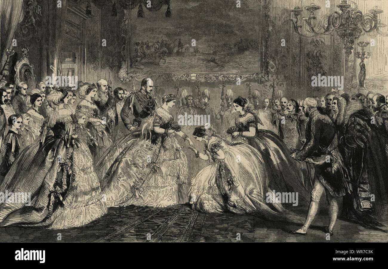 Queen Victoria's drawing room - ceremony of presentation. London ...